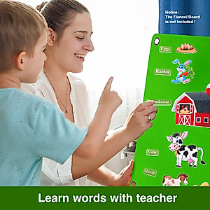 Craftstory Animals Felt Board Stories for Toddlers, Felt Animals Figures Toys Arts and Crafts Sensory Gifts for Classroom Storytelling School Daycare Supplies (Farm Anmals)