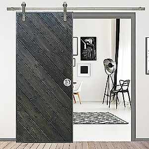 Round Pocket Door Lock with Keys - Recessed 2 Sided Handle Hardware for Privacy Barn Door and Sliding Door with Latch - Fits 1 3/8” to 2 3/16” Thickness Door (1 Pack, Sliver-Entry)