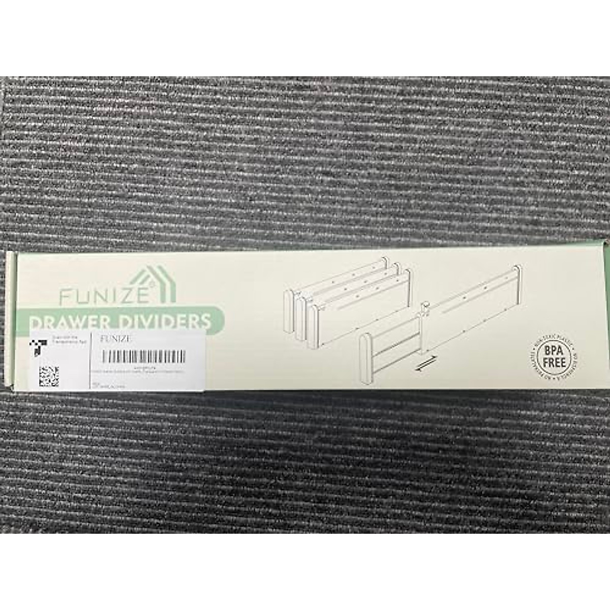 FUNIZE Adjustable Drawer Dividers, 4'' High Expandable Drawer Organizers for Clothes, 3 Pack 12.6-22.8'' Drawer Separators for Kitchen/Bedroom/Office/Bathroom Organization and Storage-Clear