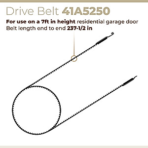 41A5250 Garage Door Belt 237" Replacement for 7ft Height Garage Door Compatible with Chamberlain, liftmaster, sentex, whisperdoor Garage Door Openers