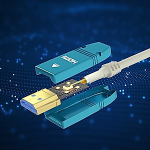 BlueAVS 100 Feet HDMI Fiber Optic Cable 4K 60Hz HDMI 2.0b High Speed 18Gbps Dynamic HDR10 HDCP2.2/2.3 eARC White