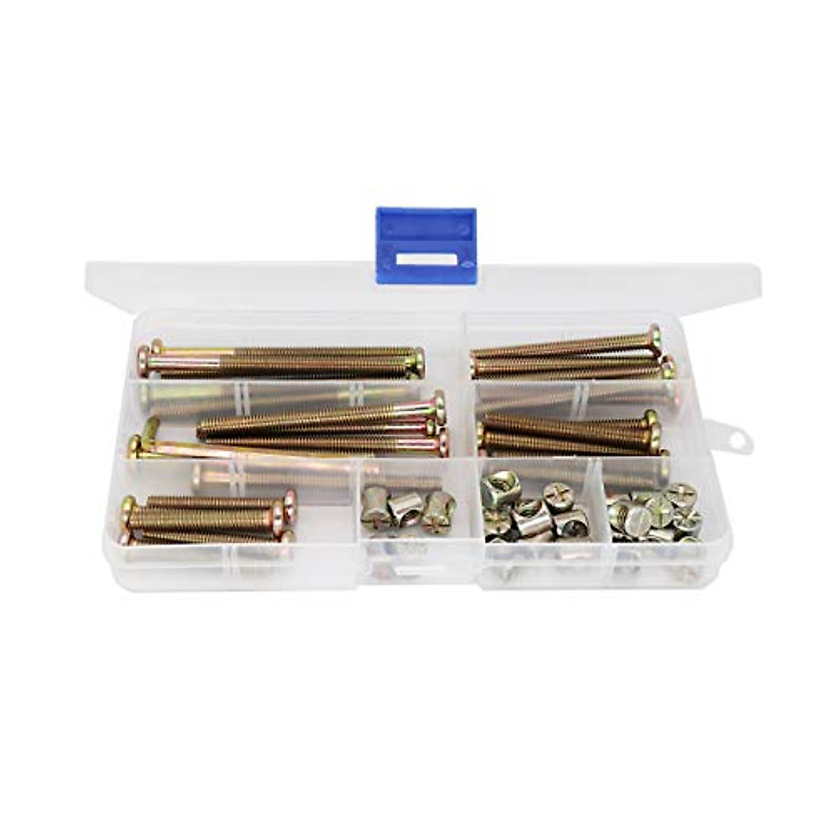 Baby Bed Crib Screws Hardware Replacement Kit, cSeao 25-Set M6x40mm/ 50mm/ 60mm/ 70mm/ 80mm Hex Drive Socket Cap Screws Barrel Nuts Assortment Kit for Beds Headboards Chairs Furniture