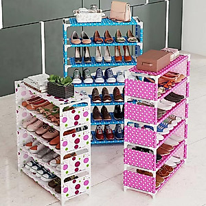 Anyvold Shoe Rack, Simple assembly and disassembly of shoe racks Expandable & Adjustable Fabric Shoe Shelf Storage Organizer,for outdoor and indoor