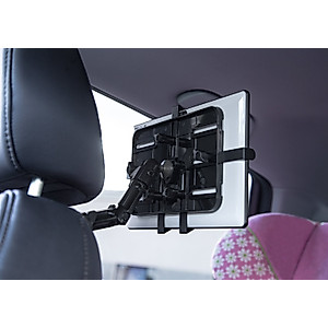 Mount-It! Premium Car Headrest Tablet Holder with Adjustable Arm | Heavy Duty Aluminum Car Tablet Mount for iPad 7, Galaxy Tab, Fire Tablets (MI-7310)