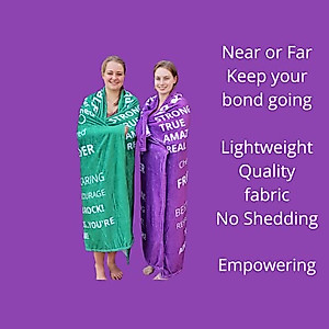 Friendship Throw Blanket Purple, Soft and Cozy, Unique Gifts for Women Celebrating Friendship, Caring for Women