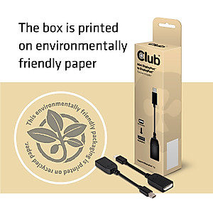 Club3D UltraAV Mini DisplayPort to DisplayPort Adapter Cable (CAC-1110), Black