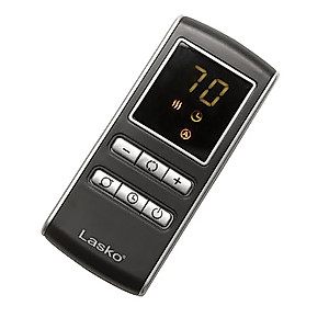 Lasko Oscillating Ceramic Tower Space Heater with Logic Center Digital Remote Control, Adjustable Thermostat, Timer, 2 Heat Settings, Overheat Protection, 29 Inches, Gray, 5572