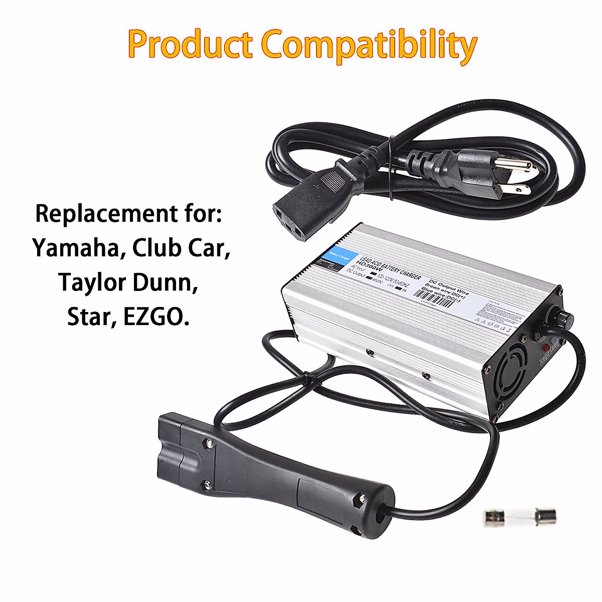 WFLNHB 48V 5A RXV Plug Golf Cart Battery Charger Replacement for Yamaha Star EZGO Club Car DS EZGO TXT