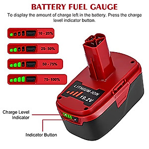 5.0Ah 19.2V Battery Replacement for Craftsman 19.2 Volt Battery Lithium Ion C3 Diehard XCP 315.115410 315.11485 130279005 1323903 120235021 11375 11376 315.Pp2011 Cordless Drill Battery