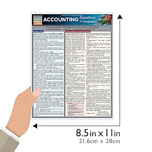 Accounting Equations & Answers QuickStudy Laminated Reference Guide