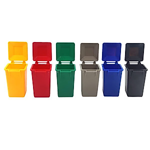 Nuanmu Automotive Garbage Can Set 3 Color Small Trash Can Garbage Truck Toy