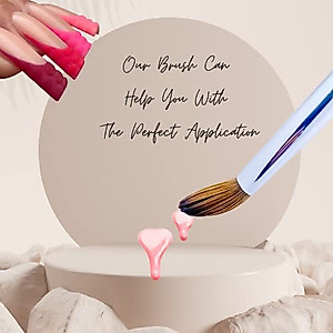 Dyra Luxe Acrylic Brush – Acrylic Brushes For Nails | Uñas Acrilicas | Acrylic Nail Supplies | Pincel Para Acrilico Kolinsky | Fancy Nail Brushes For Nail Art 1 PCS Round Tip Size 12 | Aqua Glitter Pastel Color Manicure Brush