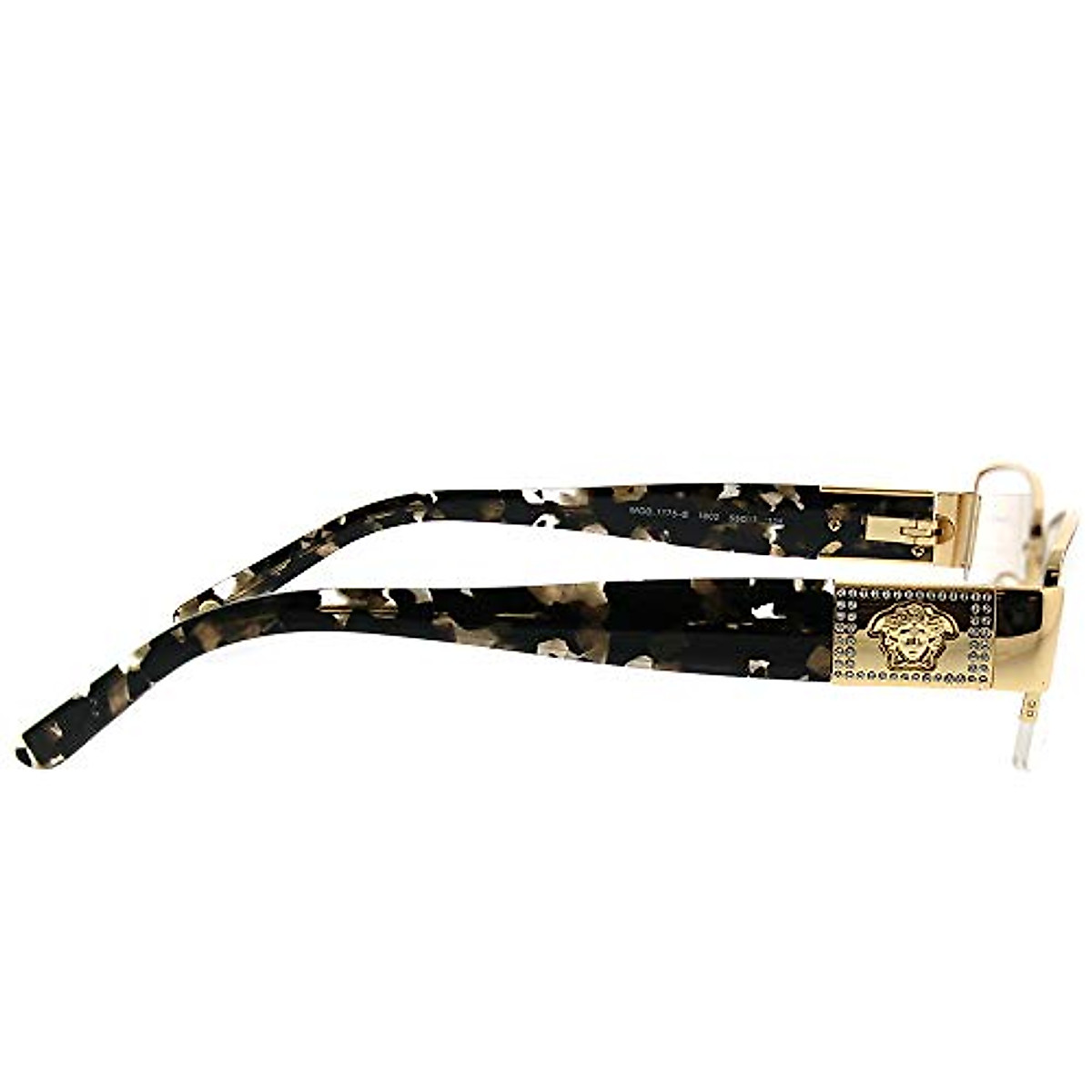 Versace VE 1175B Eyeglasses w/Gold Frame and Non- 53 mm Diameter Lenses,