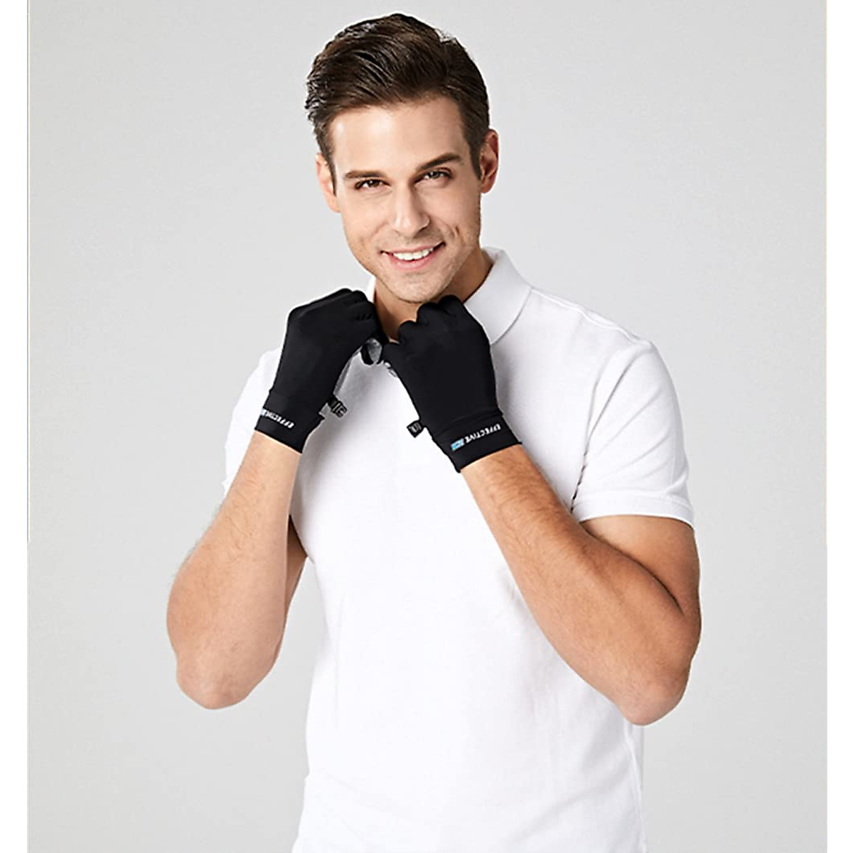 Driving Gloves for Men Women UPF 50+ UV Protection Thin Ice Silk Mesh Sport Gloves Quick-Dry Cooling Summer Outdoor Gloves Anti-Slip Elastic Cycling Gloves Unisex for Golf Hiking Driving Running