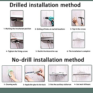 Biutimarden 2 Pack Corner Shower Shelves 304 Stainless Steel Bathroom Corner Shower Caddy for Toilet Dorm No Drilling Corner Shelves for Bathroom Kitchen