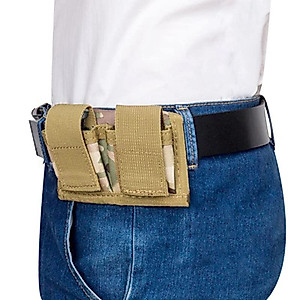 Double Speedloader Pouch Belt Clip Holder Case Carrier Fits 5 & 6 Shot Speed Loaders (2 Packs Camo)