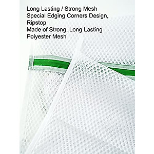 Mesh Laundry Bag, Oversize Delicates Washing Bag, Zipper Laundry Bag, Honeycomb Mesh Laundry Bags for Delicates, Student Dorm, Bedding, Stuffed Toys, Socks, Underwear, Bra Lingerie, Travel Laundry Bag, 2 Pack (24 x 24inch)