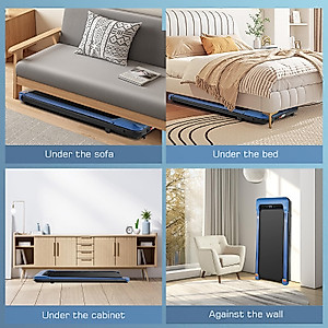 ANCHEER Walking Pad, Max 300 Lbs Capacity, 3 in 1 Under Desk Treadmills for Home Office, 2.5 HP Quiet Portable Walking Treadmill with LED Screen/Remote Control