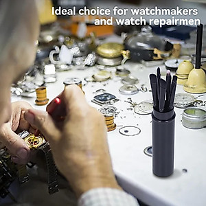 Watch Cleaning Brush Set, Jewelry Cleaning Kit Watch Pin Removal Tool, Wristwatch Movement Small Part Cleaning Tool with Box, Small Part Cleaning Soft Brushes Set
