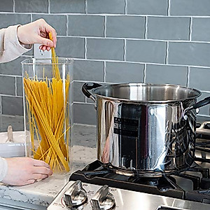 DRAGONN 10 Piece Airtight Food Storage Container Set with Labels, Pantry Organization and Storage, Keeps Food Fresh, Big Sizes Included, Durable, BPA Free Containers, DN-KW-FS10