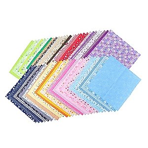 56pcs Small Floral Cloth Group Cotton Percale Sheets Quilting Fabric Handmade Gifts Precut Fabric Scraps Handmade Cotton Fabric DIY Printing DIY Material DIY Craft Cotton Fabric