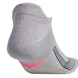 adidas Ub21 Superlite Running Tabbed No Show Socks (2-Pair), Black/Grey/White, Medium