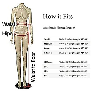 WDPL Women's Long Tulle Split Side Evening Party Skirts XXX-Large Black