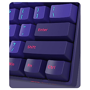 EPOMAKER ACR98 Mini 78-Key Wired Hotswap Mechanical Gaming Keyboard with Acrylic Case & RGB Backlight, Double-Shot PBT Keycaps, NKRO Programmable for Gamers/Mac/Win (Gateron Pink Switch)