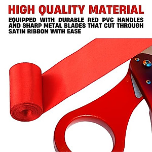 Grand Opening Ribbon Cutting Ceremony Kit 25" Grand Opening Ribbon and Scissors for Special Events Inaugurations and Ceremonies