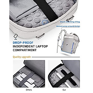 LIVACASA Waterproof Travel Backpack for Women, 40L Airline Approved Carry on Laptop Backpack with Compartment and USB Port