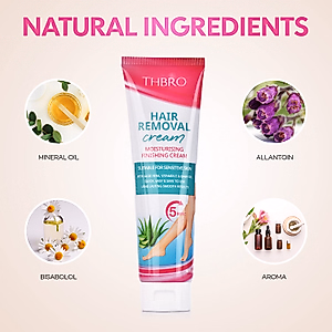 THBRO Hair Removal Cream-Painless Flawless Depilatory Cream, Skin Friendly Hair Remover Cream For Women and Men for Bikini Arm Leg Armpit