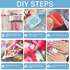 hkejoi Large Size Christmas Diamond Art Kits for Adults-Large Christmas Diamond Painting Kits for Adults,Christmas Gem Art Kits for Home Wall Decor(15.7x27.5inch)