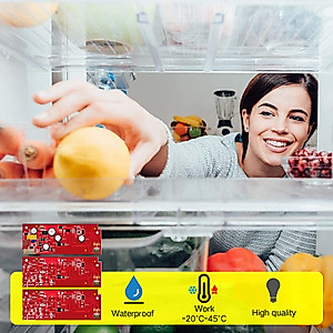 NEW 1 PCS W10515058 and 2 PCS W10515057 LED Light Set Compatible with Whirlpool Kenmore Maytag freezer refrigerator, Replaces WPW10515058, W10522611, AP6022533 PS11755866, WPW10515057, Red 3 Pack