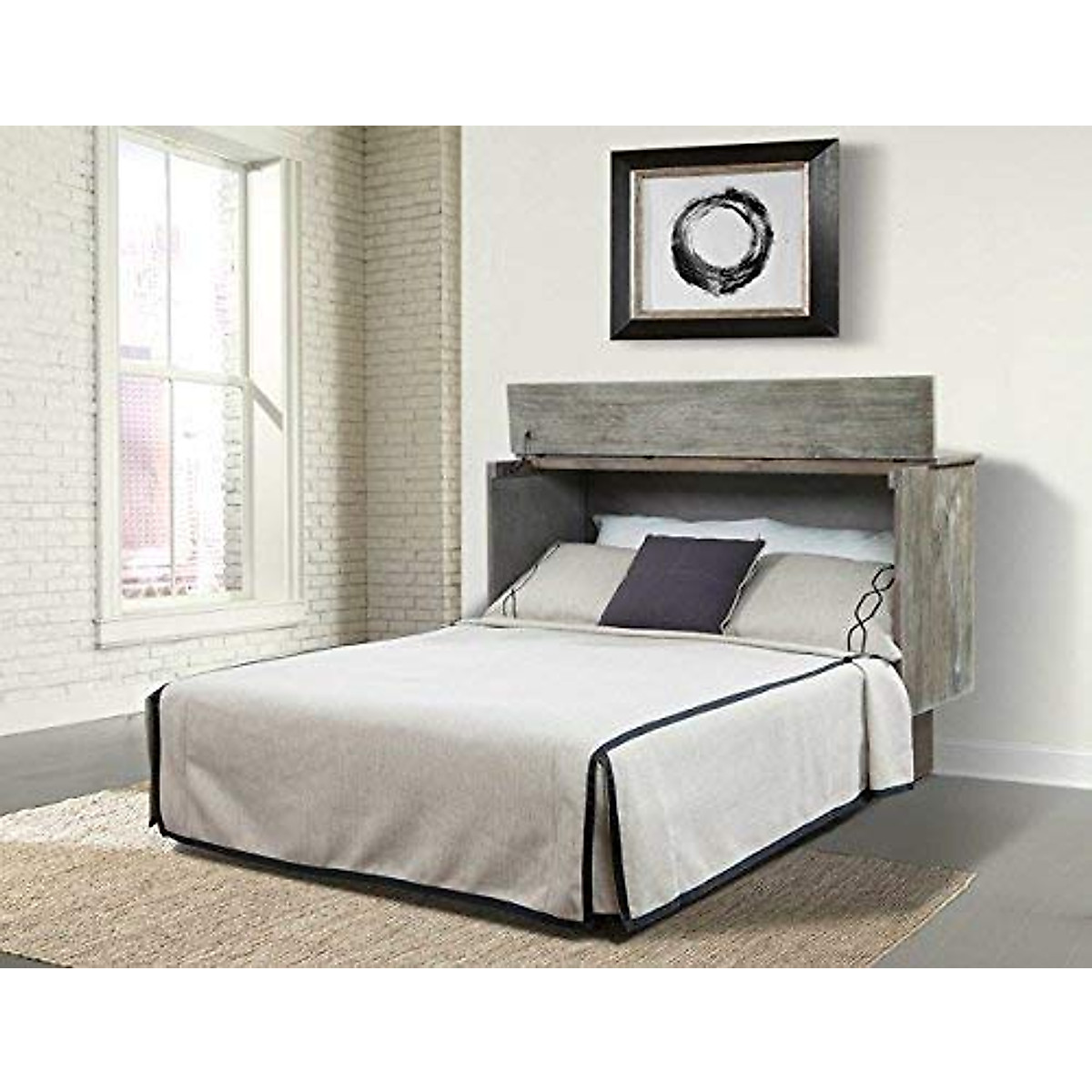 fu-chest Queen CREDEN-ZZZ Brussels Cabinet Bed in The New Charcoal Color