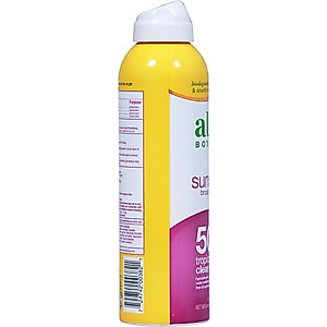 Alba Botanica Kids Sunscreen Spray for Face and Body, Tropical Fruit, Broad Spectrum SPF 50, Water Resistant, 5 fl. oz. Bottle