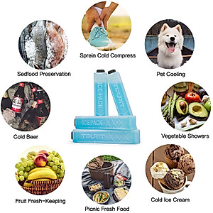 TOURIT Lunch Bag and 4 Ice Packs Bargain Perfect Combination