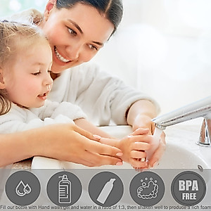 Lil Ray 2 Oz Empty Black Foam Pump Bottle, Foamer Soap Dispenser for Lash Shampoo, Hand Soap, Foaming Cleaner(Gold Pump, 12 PCS)