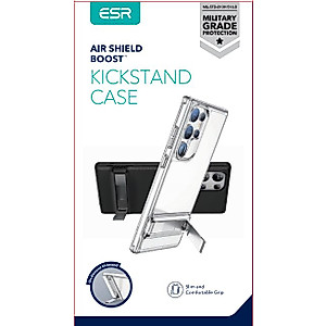 ESR for Samsung Galaxy S23 Ultra Case with Kickstand, 3 Stand Modes, Military-Grade Drop Protection, Slim Phone Cover, Boost Kickstand Case, Clear