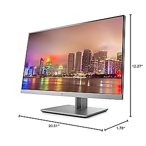 HP EliteDisplay E233 23 Inch IPS LED Backlit Monitor (1FH46A8#ABA) 4-Pack Display Bundle with Fully Adjustable Four Monitor Stand and Desk Mount Clamp
