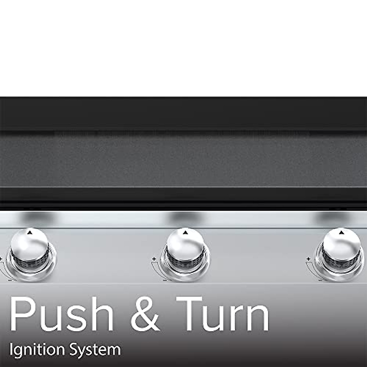 Nexgrill Premium Outdoor Cooking griddle grill, 3 Burner Griddle, 29.52"x15.75" 465sq. in. Cast Iron Griddle, Flat Top for Camping, Outdoor, Patio, Stainless Steel Griddle with knobs, Silver and Black