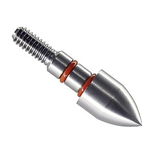 Geordn Stainless Steel Arrow Field Points 100/125/150/175/200 Grains Practice Archery Arrow Target Bullet Point Combo Point 12 PCS (R 11/32"-100 Grains)