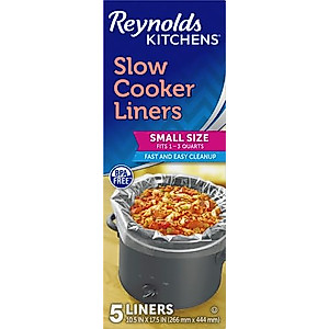 Reynolds Kitchens Slow Cooker Liners, Small (Fits 1-3 Quarts), 5 Count