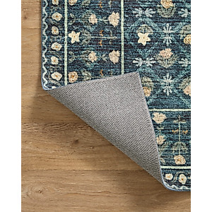 Loloi Rifle Paper Co. x Eden Lattice Indigo 7'-6" x 9'-6" Area Rug