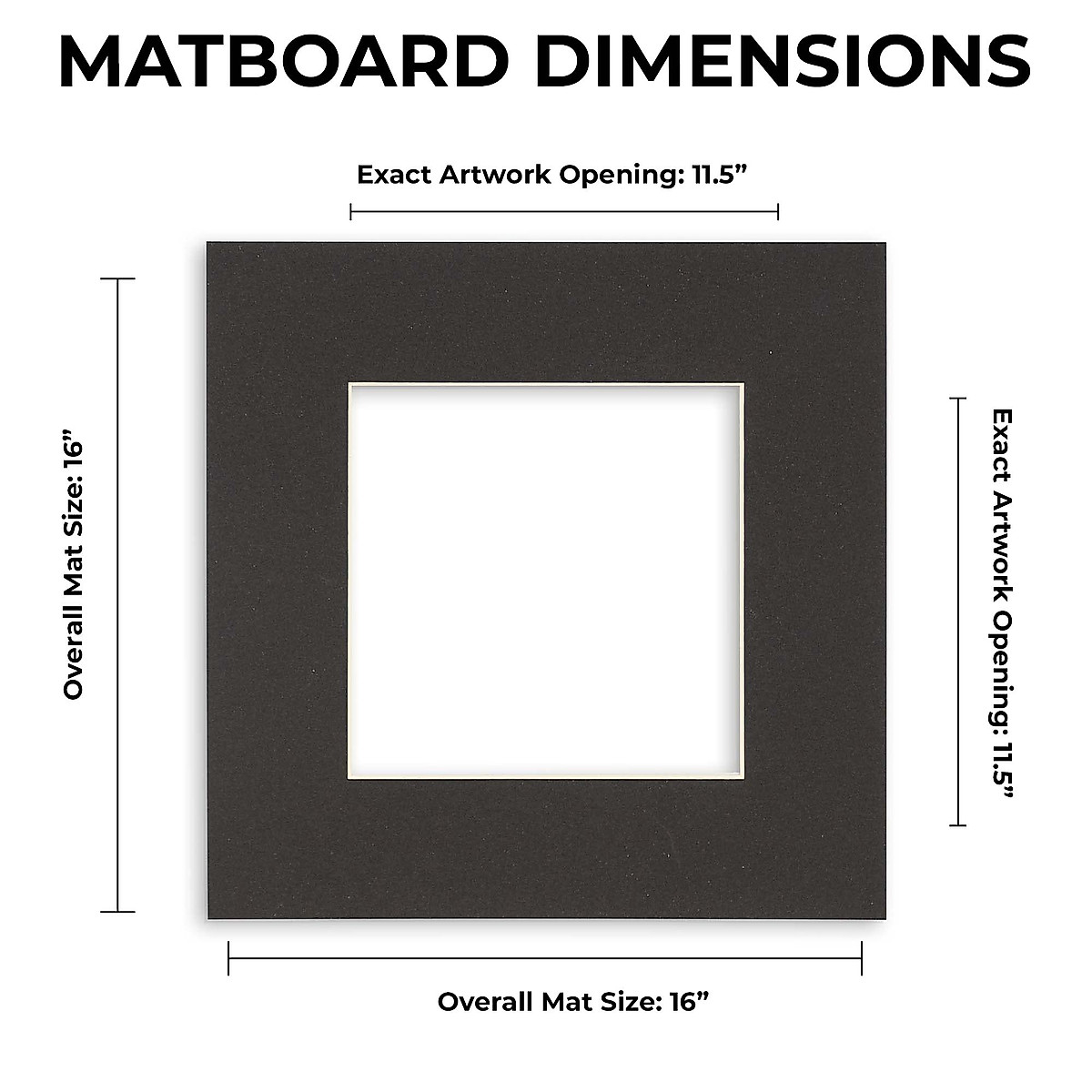 16x16 Mat Bevel Cut for 12x12 Photos - Precut Maroon Square Shaped Photo Mat Board Opening - Acid Free Matte to Protect Your Pictures - Bevel Cut for Family Photos, Pack of 1 Matboard