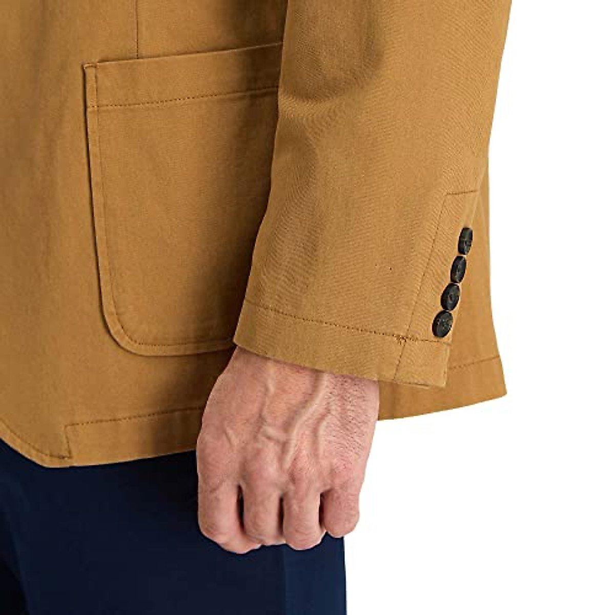 Haggar Men's Smart Wash Performance Blazer & Jackets, Toast, 48-50-R US