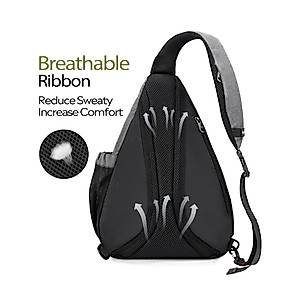 OutdoorMaster Sling Bag - Crossbody Shoulder Chest Urben/Outdoor/Travel Backpack for Women & Men (Gray)