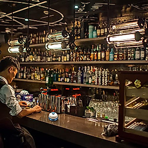 Call Bell,Service Bell Desk Bell Dinner Desk Bell Front Desk Bell,2.8 inch Metal Anti-Rust Desktop Call Bell for Hotels,Restaurants,Offices, Schools,Reception (Blue)