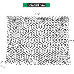 Amagabeli Nonstick Bakeware Loaf Pan with Cover 8.4”x4.5”x4.1” Bundle Amagabeli 8” x 8” 316 Stainless Steel Cast Iron Cleaner