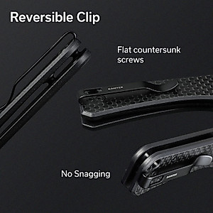 CIVIVI Small Pocket Knife for EDC, Ben Petersen Folding Knife Baby Banter with 2.34" Damascus Blade Carbon Fiber Overlay on G10 Handle, Titanium Thumb Stud Opener C19068S-DS1