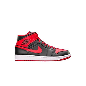 Nike Air Jordan 1 Mid Men's Shoes Black/Fire Red-White DQ8426-060 11.5